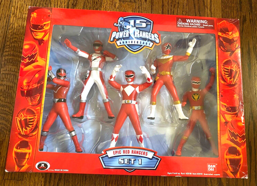 POWER RANGERS Epic Red Rangers 15th anniversary Set 1 NEW Rare 29191 ...