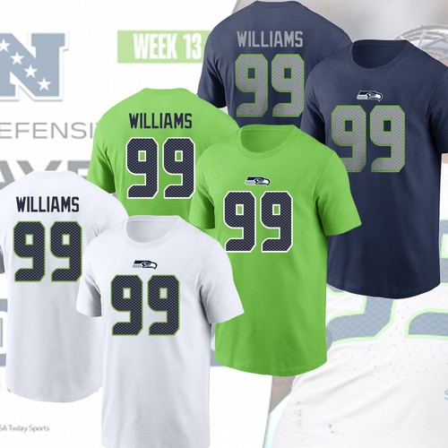 NEW!! Leonard Williams #99 Seattle Seahawks Name & Number Player ...
