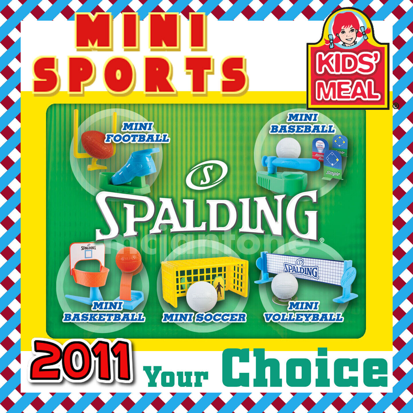 Wendy's 2011 SPALDING Miniature SPORT SKILL Mini Ball Football YOUR Toy ...