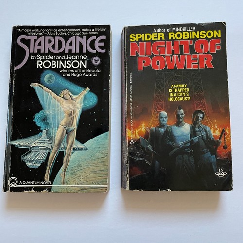 Spider Robinson Stardance & Night of Power Lot of 2 Vintage Dell ...