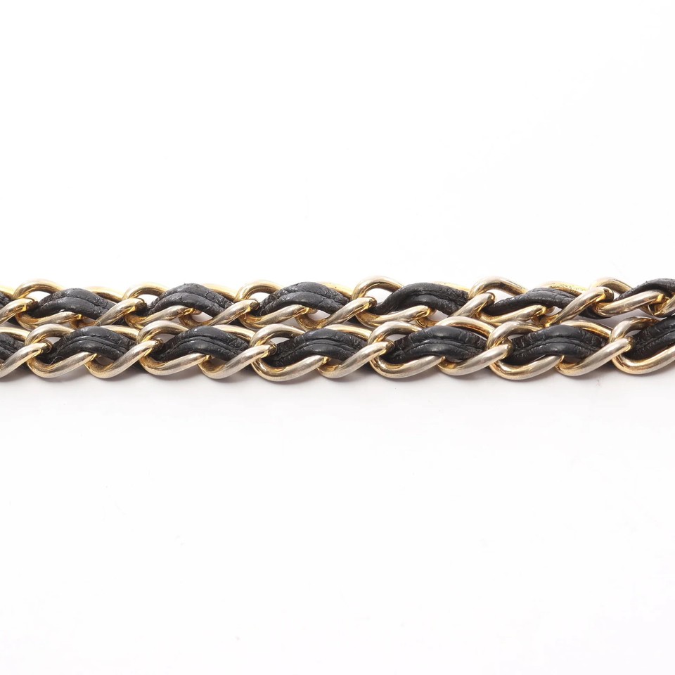 CHANEL Coco Mark Diamond Stitch Chain Shoulder Bag Lambskin Black Gold ...