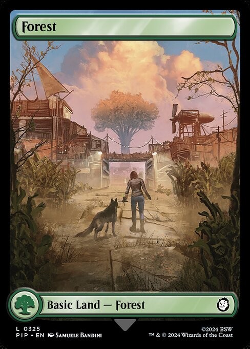 MTG - 10 Full Art Basic Lands - Fallout - Full Set - 1 of Each Basic ...