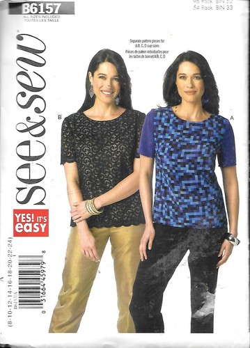 See & Sew #6157 Misses' Easy Top - Size 8-24 - UNCUT | eBay