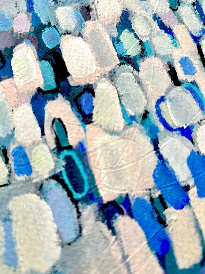 Emilia Bachelier Contemporary Abstract Painting 8x8” Original on Paper ...