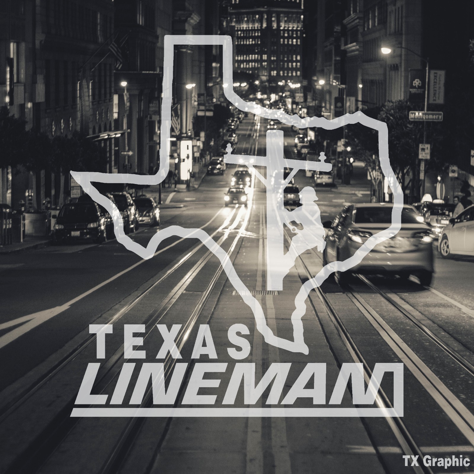 Texas Lineman Decal with Map Electrical Powerline Technician Lineworker ...