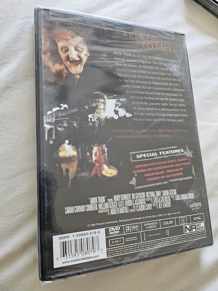 Amok Train (DVD, 1989) AKA Beyond the Door III . Shriek Show / Media ...