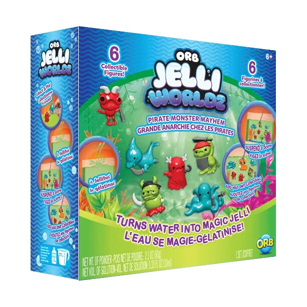 ORB Jelli Worldz Pirate Monster Mayhem Magic Jelly Worlds & 5 Figures ...