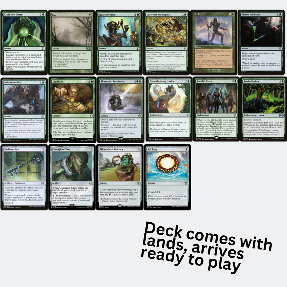 Fynn, The Fangbearer Custom Commander Deck | Infect EDH Deck | MTG Mono ...