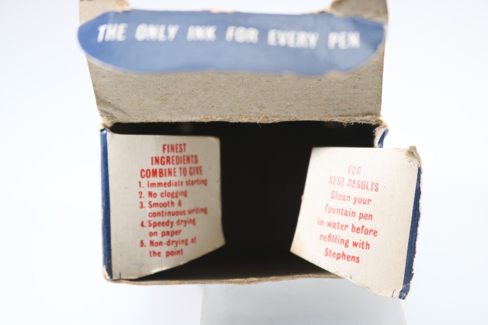 Vintage Stephens Blue/Black 1oz Bottled Ink | eBay UK