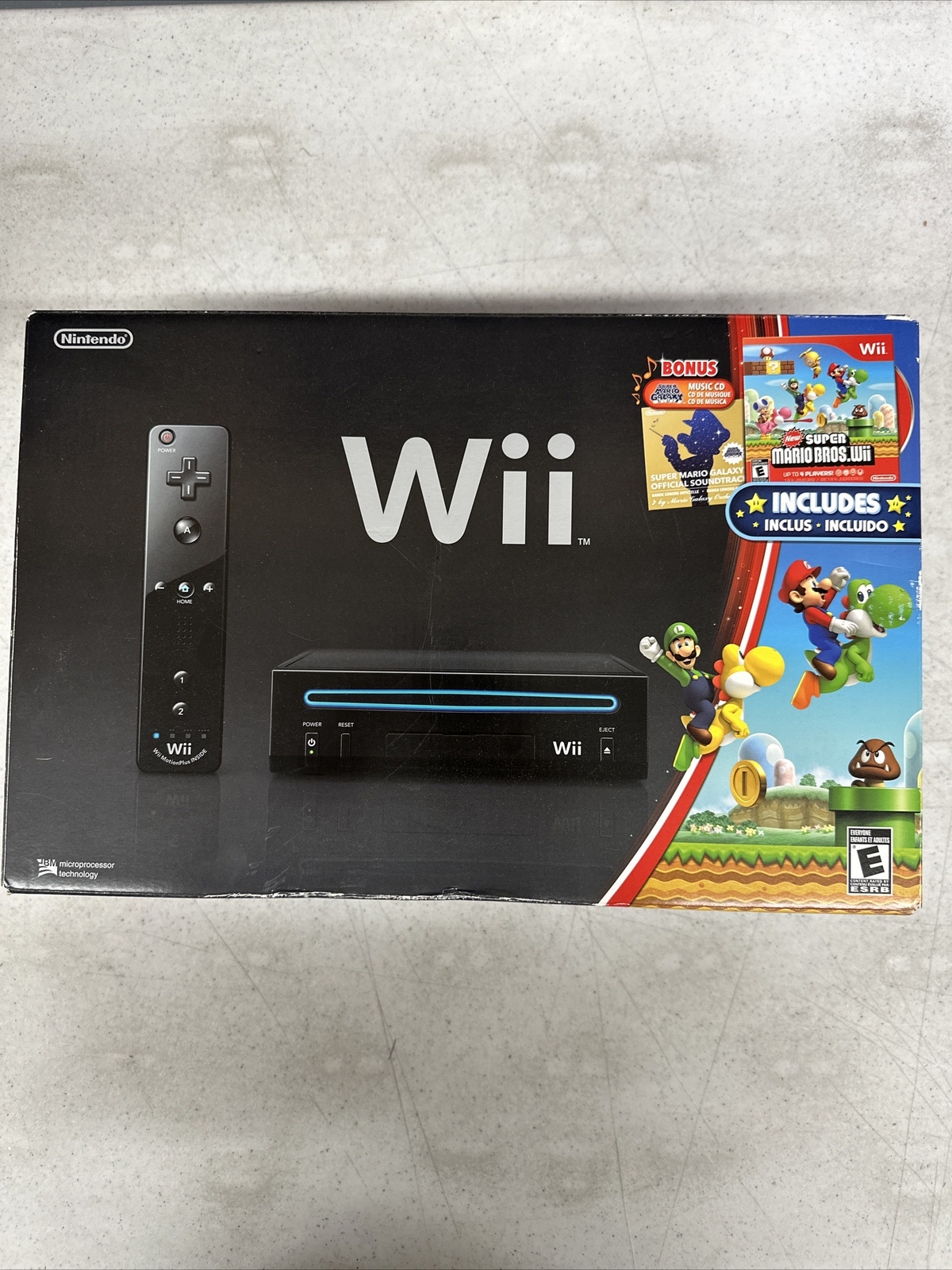 Nintendo Wii Holiday Super Mario Bros Bundle Black Console 45496880620 ...