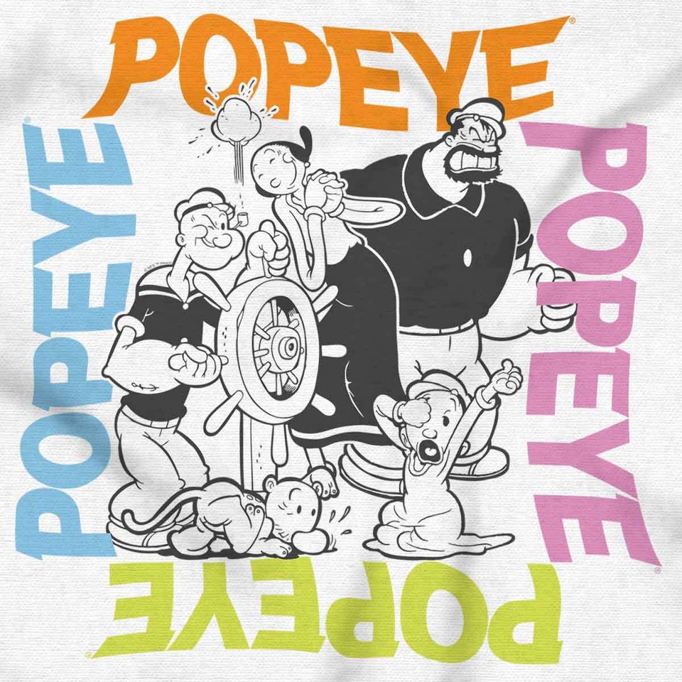 Popeye Olive Oyl Bluto Swea Pea Eugene Dog Graphic T Shirts for Women T-Shirts | eBay