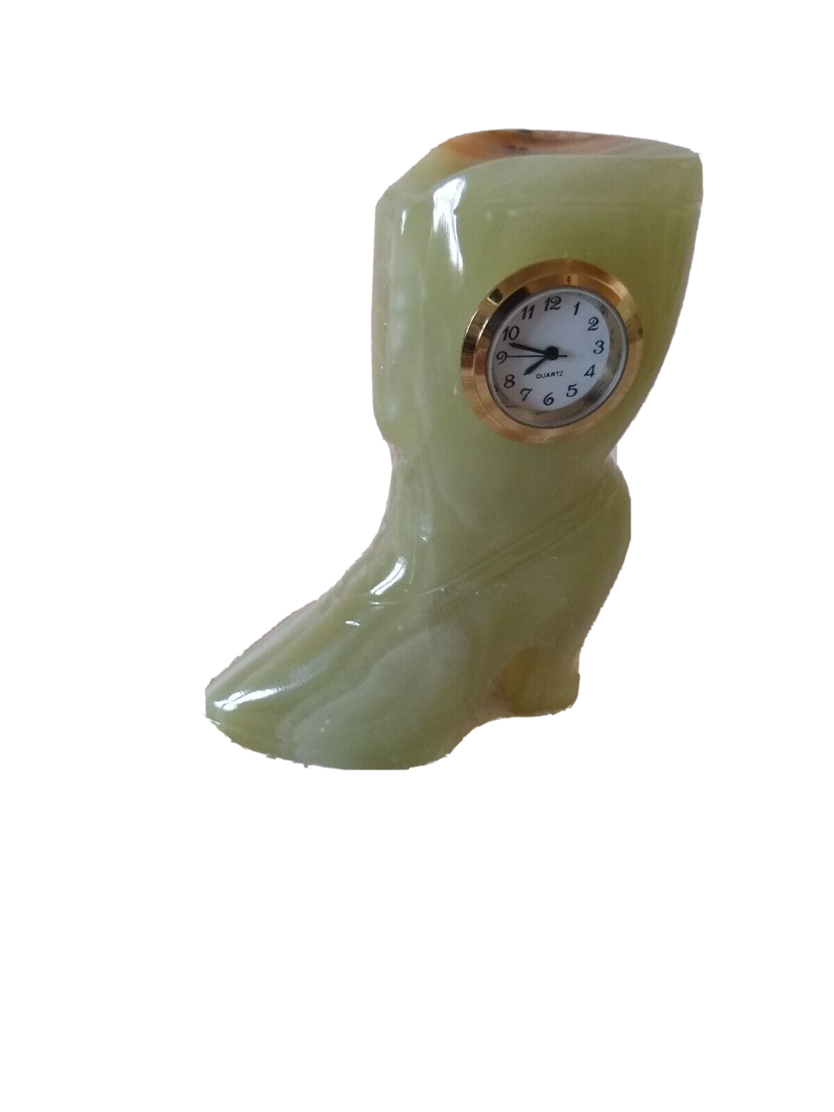 Natural Green Onyx Shoe Shape Handmade Table Clock, Home Décor . FREE ...