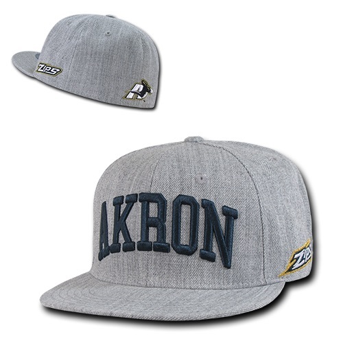 Heather Gray University of Akron UA Zips NCAA Fitted Flat Bill Baseball ...