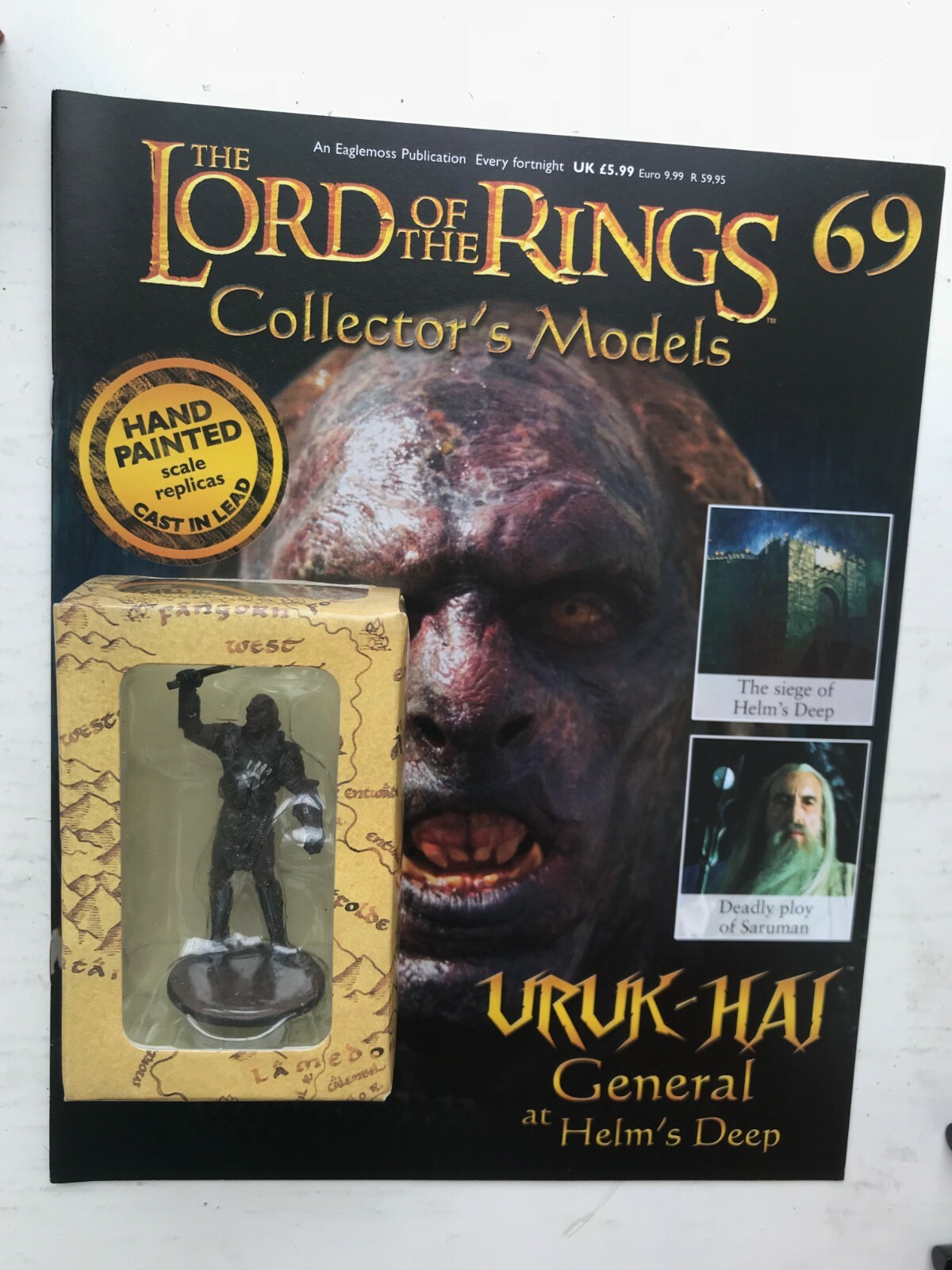 LORD OF THE RINGS COLLECTOR'S MODELS ISSUE 69 URUK-HAI GENERAL EAGLEMOSS FIGURE | eBay