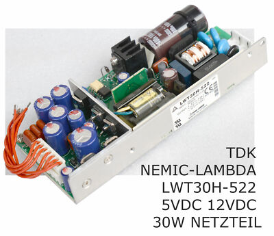TDK NEMIC-LAMBDA LWT30H-522 5VDC 12VDC 30W Alimentation 85-265V Entrée N333 | eBay