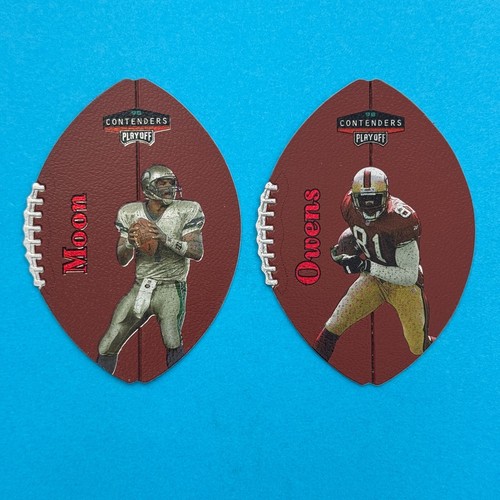 TERRELL OWENS WARREN MOON 1998 Playoff Contenders Leather Red LOT (2 ...