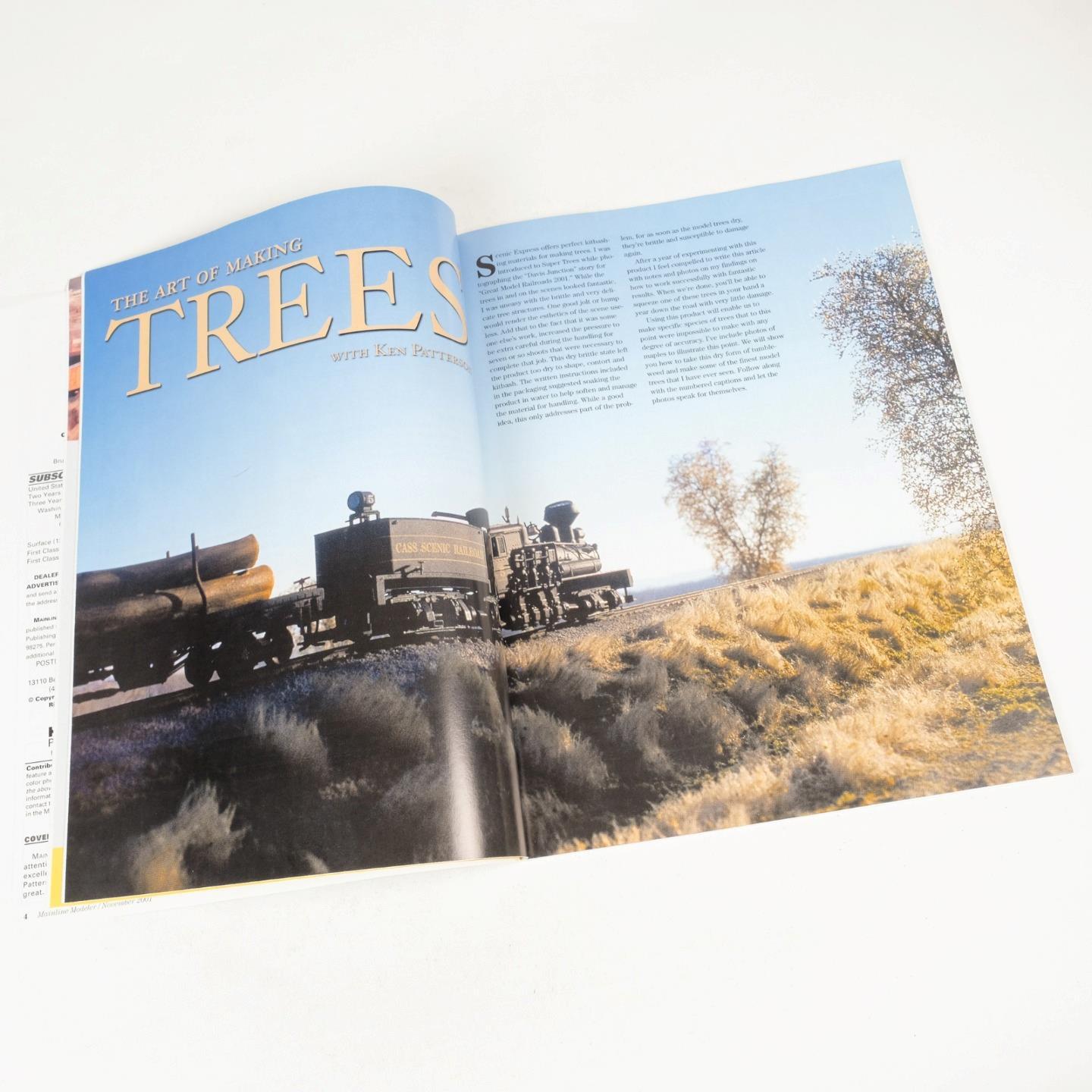Mainline Modeler Magazine November 2001 Issue Model Railroading SLSF N ...