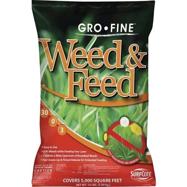 GRO-FINE, 4 Step Lawn Fertilizer Program, 5,000 Sq. Ft. , Phosphorus ...