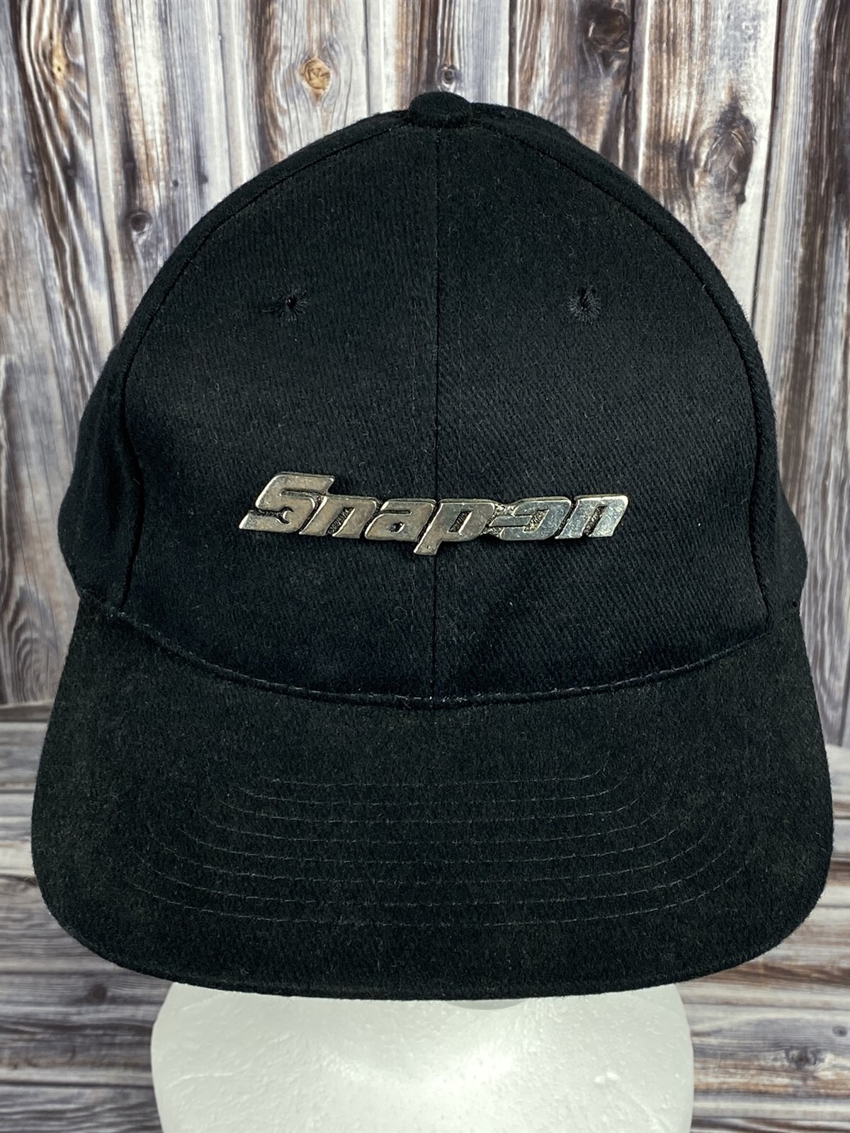Vintage KC Crown Snap-On Chrome Logo Black Snapback T… - Gem