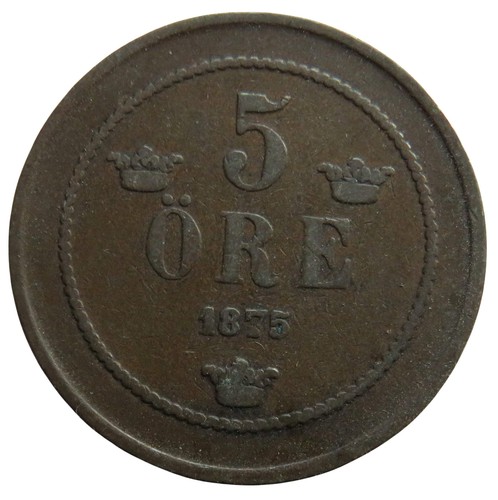 1875 Sweden 5 Ore Coin | eBay