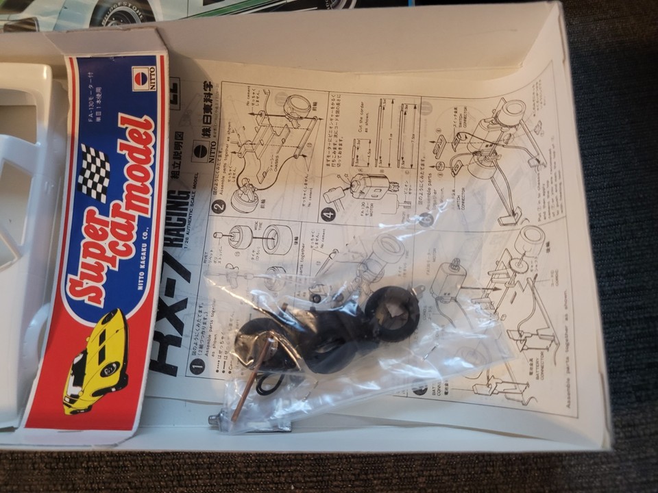 Vintage Nitto Mazda Savanna RX-7 Motorized Model Kit Unbuilt 1:28 | eBay