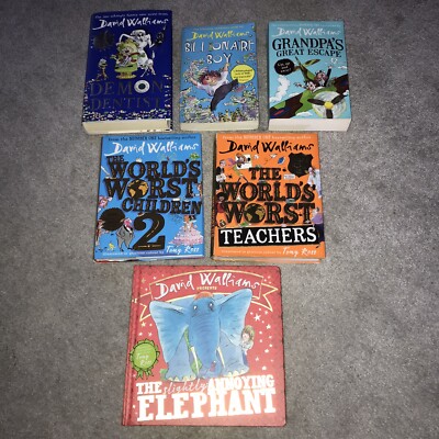 David Walliams Book Bundle 6 Books Collection 4 Hardback 2 Paperback ...