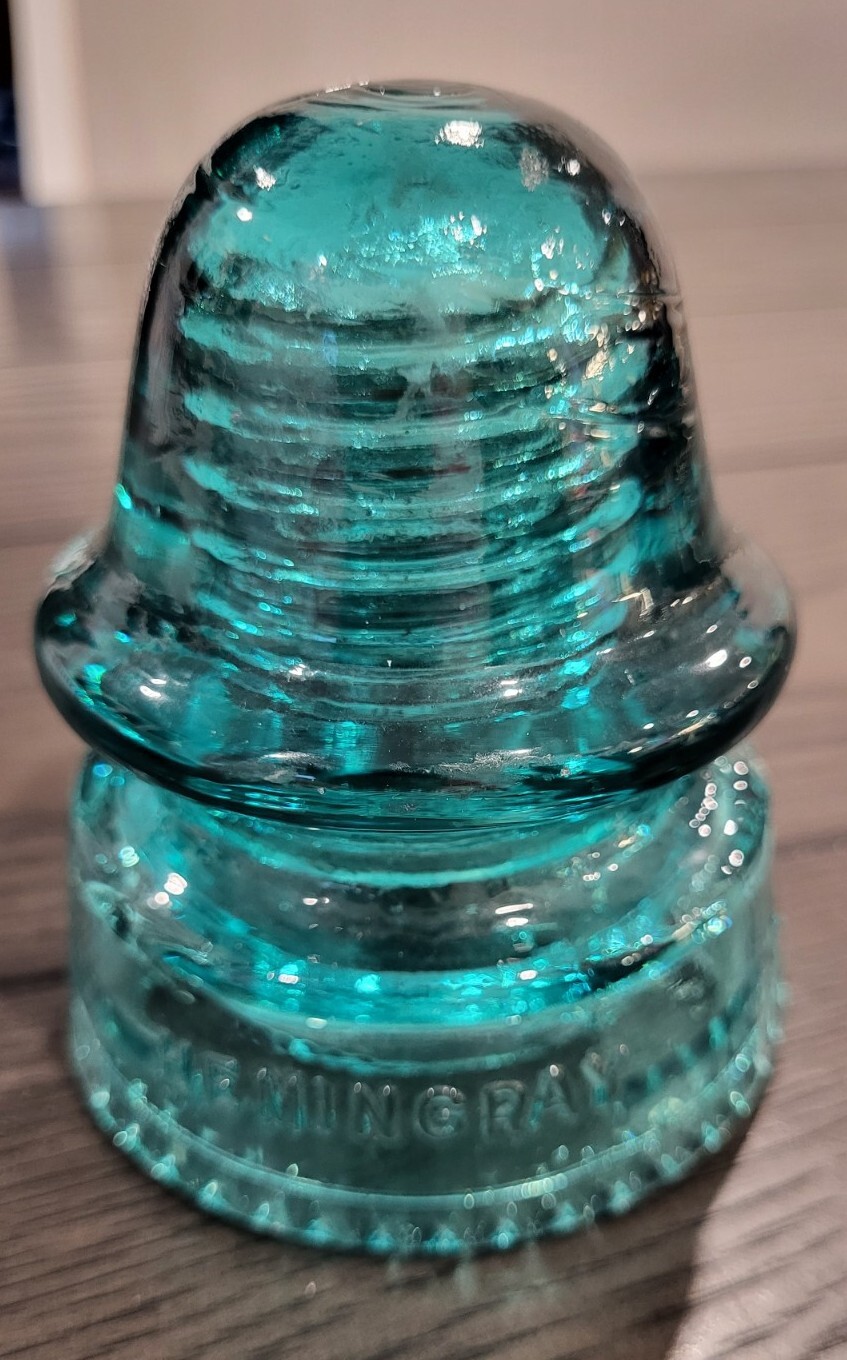 Hemingray Petticoat Vintage Glass Electrical Insulator Blue/Green USA ...
