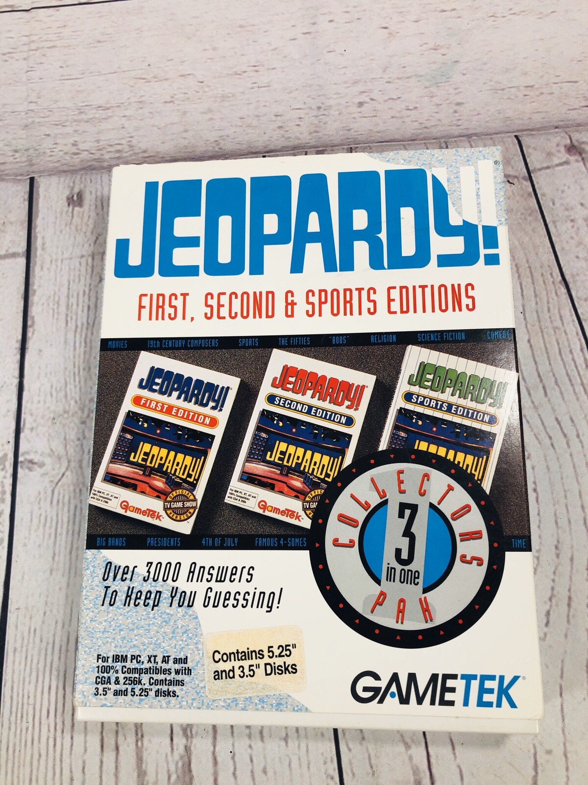 VTG Jeopardy First 2nd Sports Edition Gametek IBM PC & 100% Compatibles ...