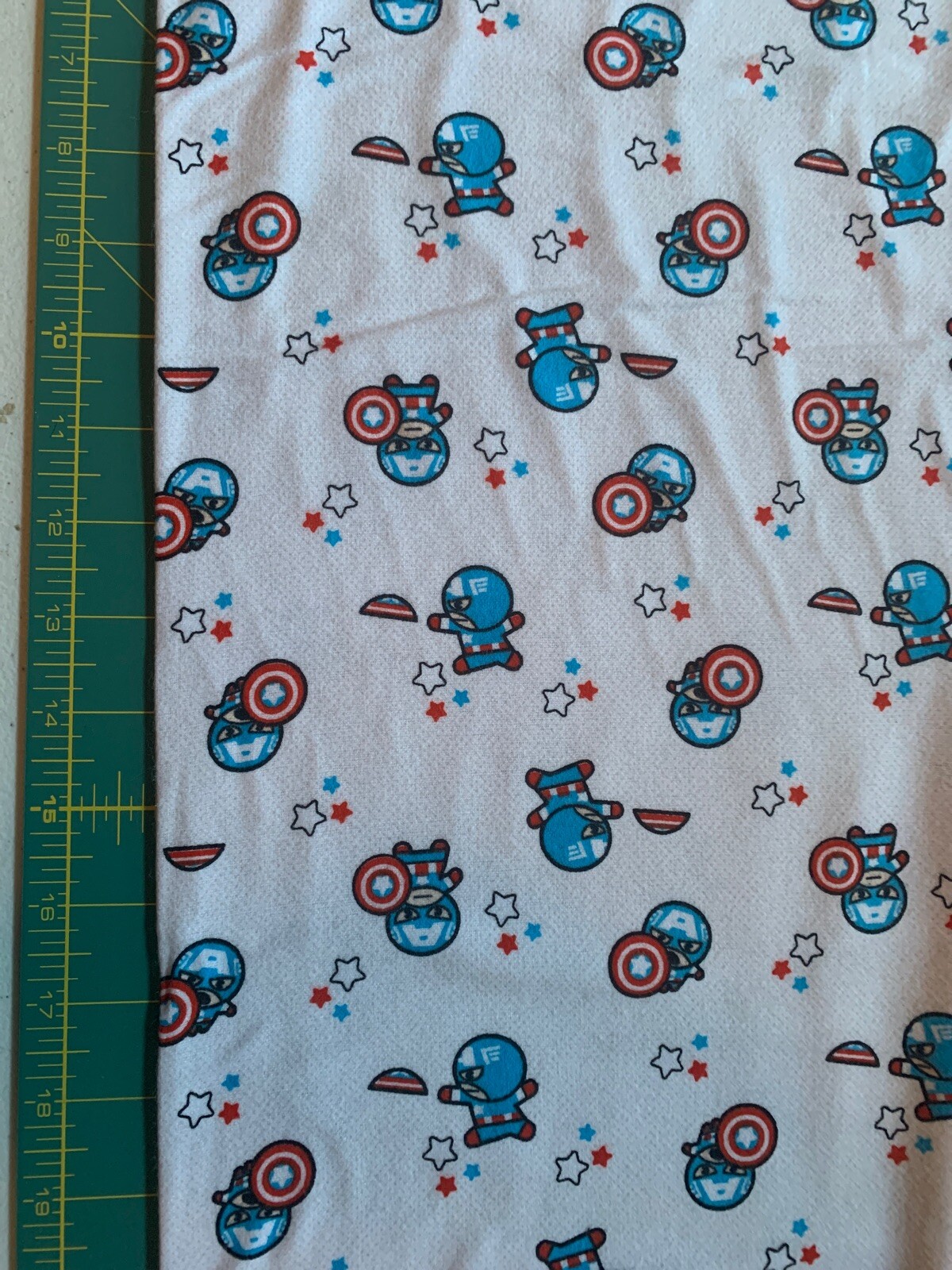 Marvel White Captain America By The 1/2 Yard Cotton Flannel Fabric | eBay