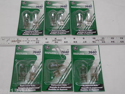 (12) New GE 7440 Miniature Lamp Bulb 25w Wedge Base 12 volt T7 12v | eBay