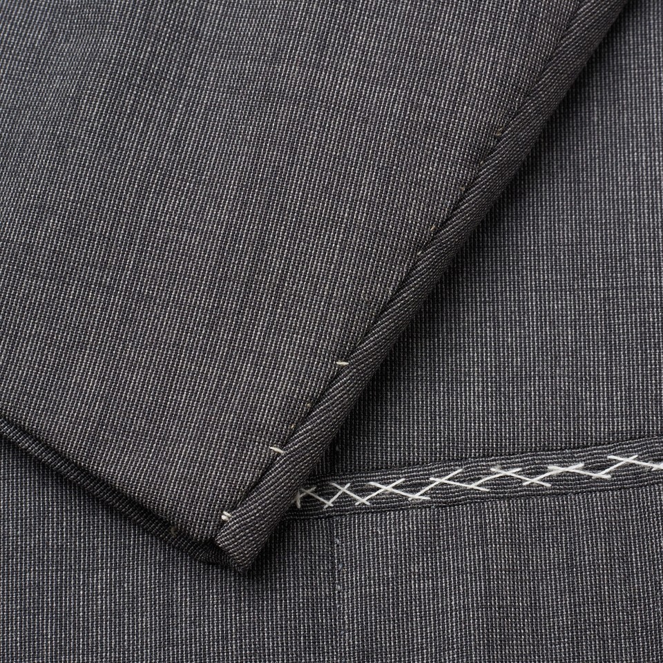 RUBINACCI LH Hand Made Bespoke Gray Wool Blazer Jacket EU 52 NEW US 40 ...