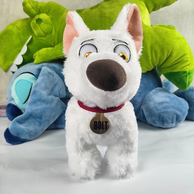New Disney Bolt Standing 11” White Dog Toy Stuffed Animal Dolls | eBay