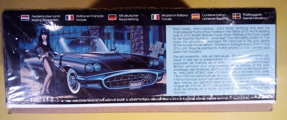 Elvira Macabre Mobile 1988 Monogram 1/24 Model Kit - 58 T-BIRD #2783 ...