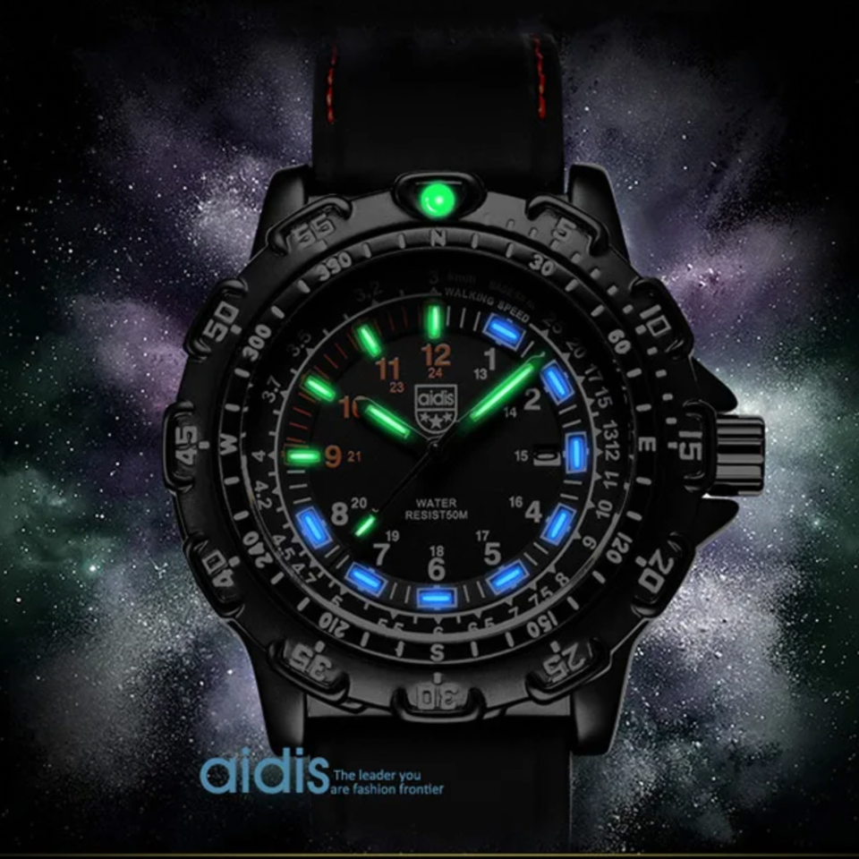 ADDIES Waterproof Military Quartz Watches Luminous Chronograph Mens ...