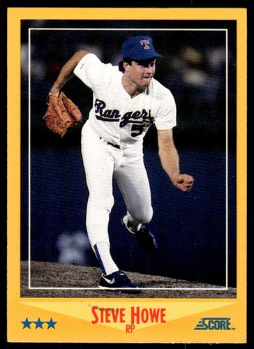 1988 Score Baseball Card Steve Howe Texas Rangers #543 | eBay