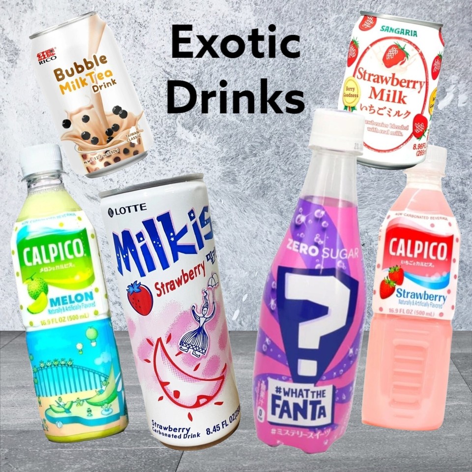 Mix Variety Asian Snack and drinks Box Japanese Korean Thailand Taiwan ...