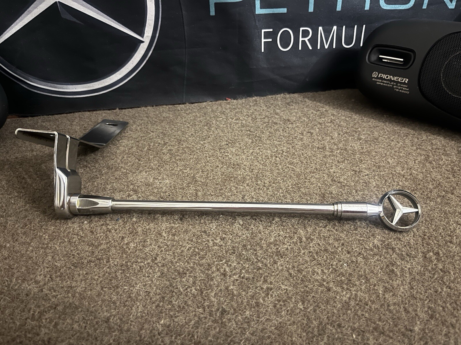 Original Mercedes-Benz W202 W210 W140 Flag Pole Parking Chrome Front ...