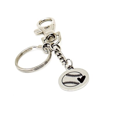 Baseball Charm Keychain, Softball Charm Keychain, Baseball Mom Gift | eBay