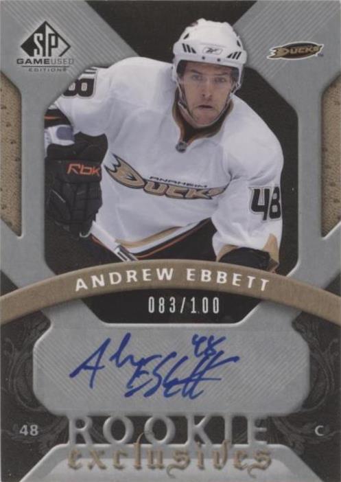 2008-09 SP Game Used Edition - Rookie Exclusives Andrew Ebbett #RE-AE /100 (AU, RC) for sale ...