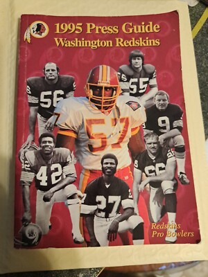 NFL FOOTBALL WASHINGTON REDSKINS PRESS GUIDE 1995 EXCELLENT CONDITION ...