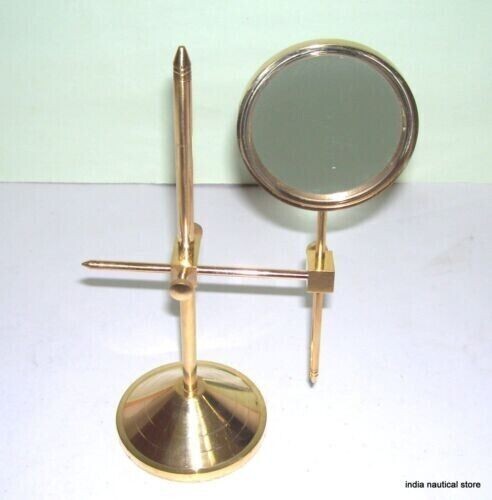 Adjustable Stand Solid Brass Desktop Magnifying Glass Antique Magnifier ...