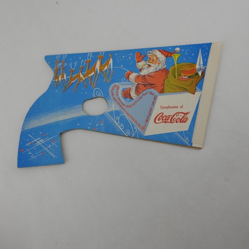 Vintage Coca Cola 1954 Advertising Paper Toy Gun for Santa Sled ...