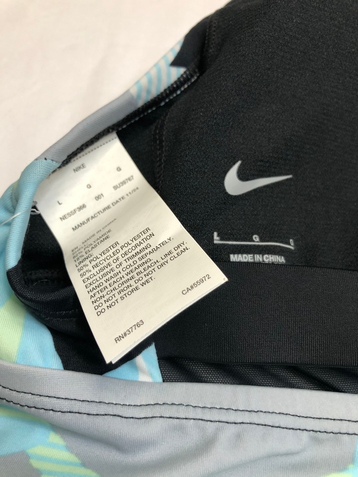 NEW Nike Jungle Floral Women's V Back Swim Tankini Bra Top Padded ...