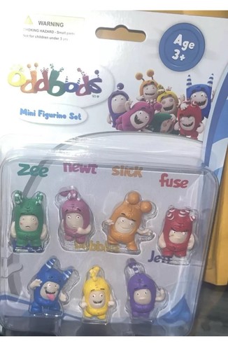 New Oddbods Action Figure Toy Fuse, Jeff, Zee & + Mini Figurine Set ...