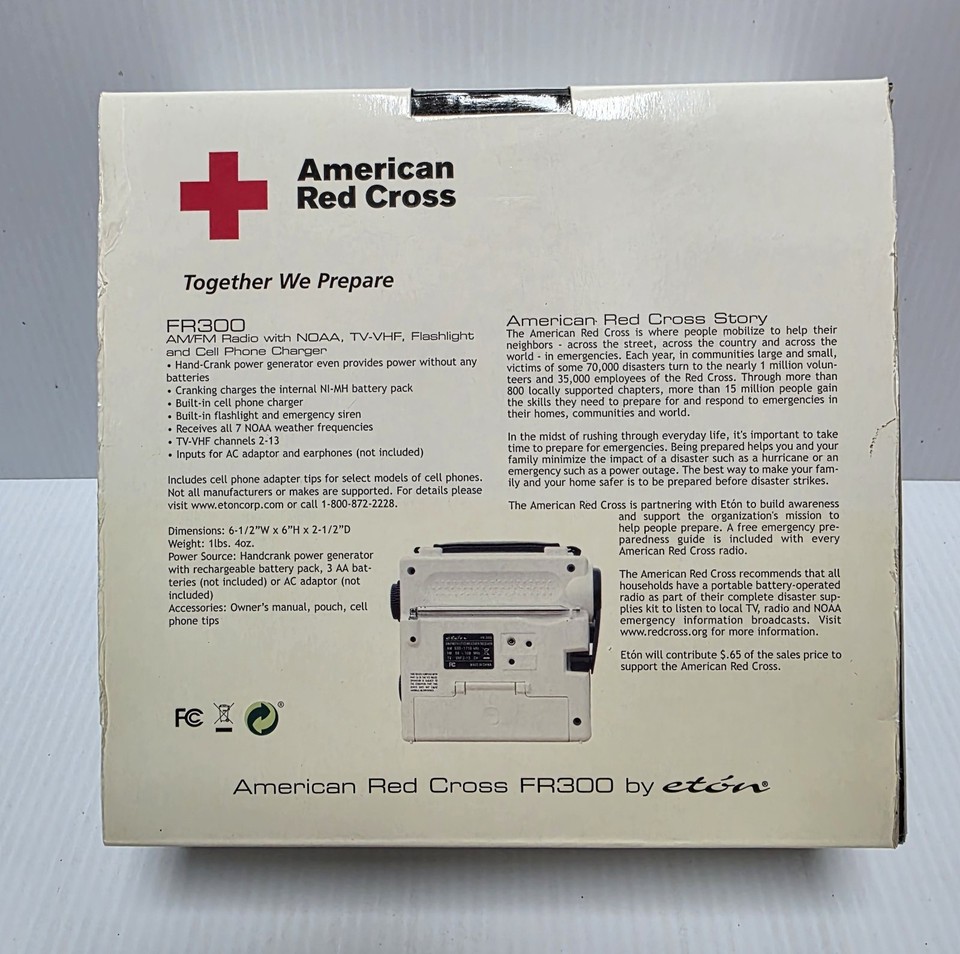 FR300 Eton American Red Cross Emergency Radio W/ Hand Crank - NEW | eBay