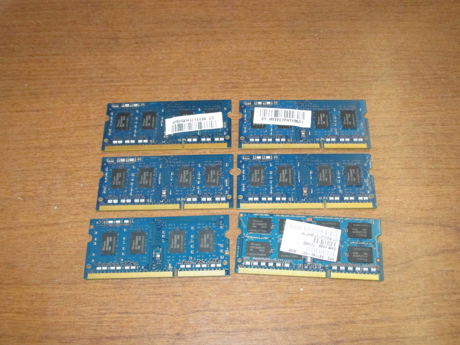 LOT OF 6 ORIGINAL!! SK HYNIX 4GB PC3L-12800S DDR3 RAM MEMORY STICKS ...