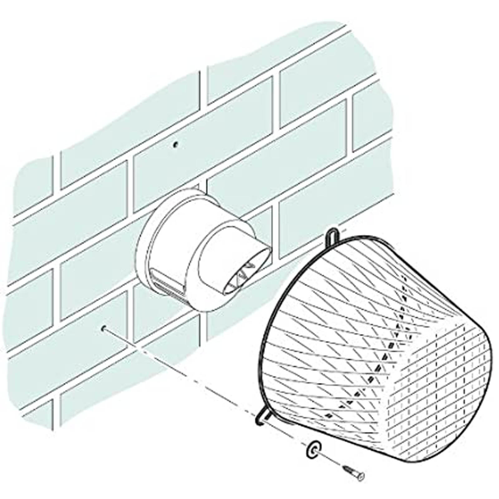 Terminal Guard Outlet 9" x 11.5'' Round K6 Boiler Flue Plastic Coat ...