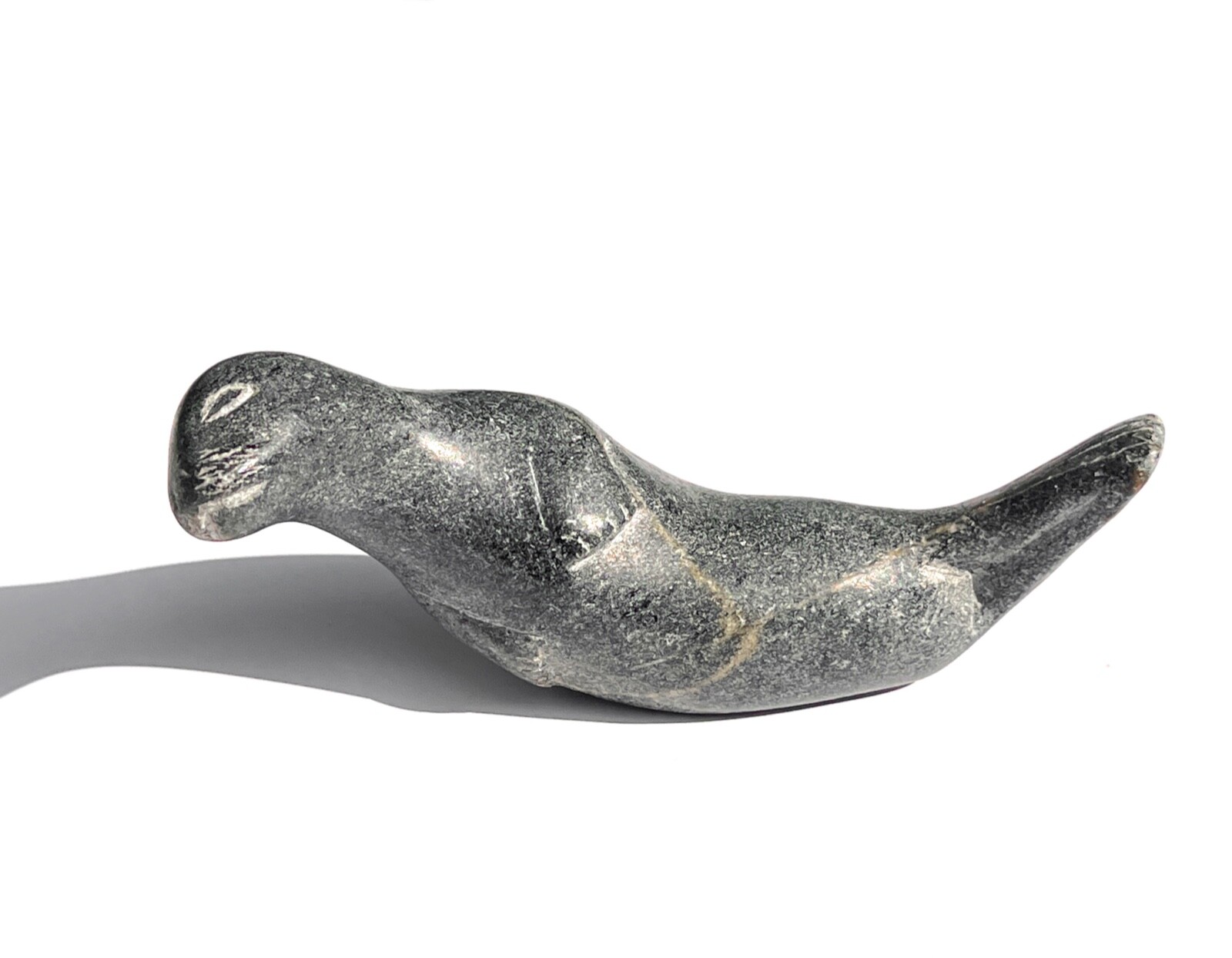 Authentic Inuit Stone SEAL Sculpture Carving Soapstone Signed Disc ...