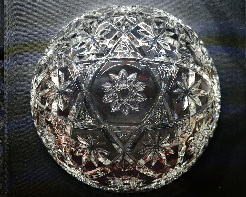 Vintage Anchor Hocking Early American EAPC Glass Serving Bowl - Star ...