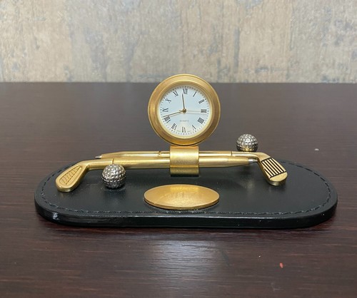 MITZI Golf Desk Set Pen & Quartz Clock | eBay